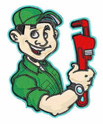 Plumber Embroidery Design | EmbroideryDesigns.com
