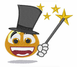 Smiley Magician Embroidery Design | EmbroideryDesigns.com