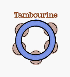 Free Tambourine Embroidery Design | EmbroideryDesigns.com