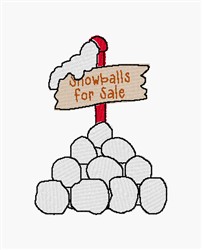 Snowballs For Sale Embroidery Design | EmbroideryDesigns.com