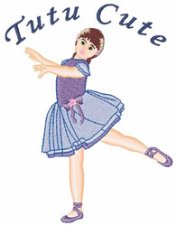 Tutu Cute Embroidery Design | EmbroideryDesigns.com