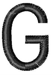 Arial Narrow G Embroidery Design | EmbroideryDesigns.com