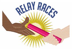 Relay Races Embroidery Design | EmbroideryDesigns.com