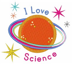 I Love Science Embroidery Design | EmbroideryDesigns.com