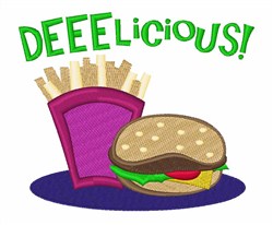 Deeelicious Food Embroidery Design | EmbroideryDesigns.com