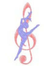Treble Clef Dancer Embroidery Design | EmbroideryDesigns.com
