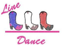 Line Dance Embroidery Design | EmbroideryDesigns.com