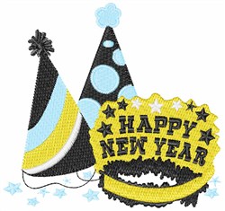 Happy New Year Embroidery Design | EmbroideryDesigns.com
