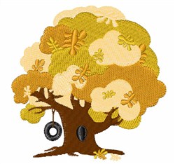 Fall Oak Tree Embroidery Design | EmbroideryDesigns.com