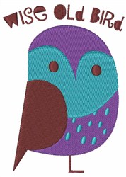 Wise Old Bird Embroidery Design | EmbroideryDesigns.com