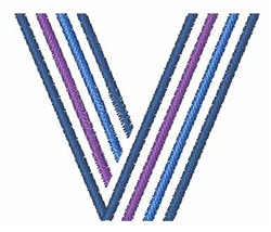 Line Up Font V Embroidery Design | EmbroideryDesigns.com