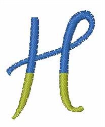 Split Alphabet H Embroidery Design | EmbroideryDesigns.com