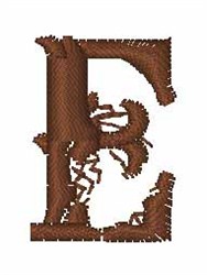 Bootstrap Cowboy E Embroidery Design | EmbroideryDesigns.com