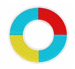 Color Wheel Font O Embroidery Design | EmbroideryDesigns.com