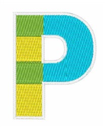 Color Wheel Font P Embroidery Design | EmbroideryDesigns.com