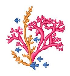 Ocean Coral Embroidery Design | EmbroideryDesigns.com