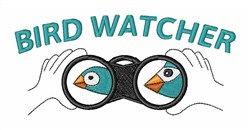 Bird Watcher Embroidery Design | EmbroideryDesigns.com