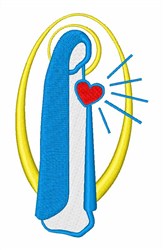 Virgin Mary Embroidery Design | EmbroideryDesigns.com
