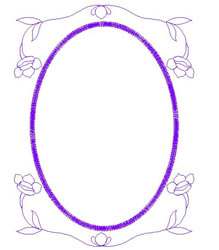 Oval Frame Embroidery Design | EmbroideryDesigns.com