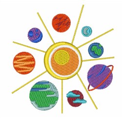 Solar System Embroidery Design | EmbroideryDesigns.com