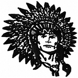 Indian Head Embroidery Design | EmbroideryDesigns.com