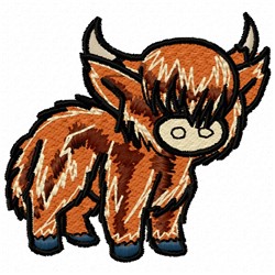 Highland Cow Embroidery Design | EmbroideryDesigns.com