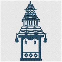 Pagoda Embroidery Design | EmbroideryDesigns.com