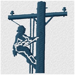Electric Lineman Embroidery Design | EmbroideryDesigns.com
