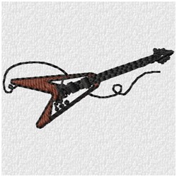 Electric Guitar Embroidery Design | EmbroideryDesigns.com