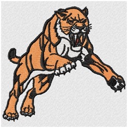 Sabercat Mascot Embroidery Design | EmbroideryDesigns.com