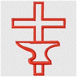 Cross And Anvil Embroidery Design | EmbroideryDesigns.com