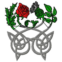 Rose And Thistle Embroidery Design | EmbroideryDesigns.com