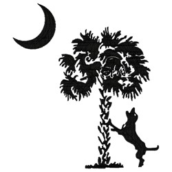 SC Coon Hunt Embroidery Design | EmbroideryDesigns.com