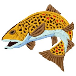 Brown Trout Embroidery Design | EmbroideryDesigns.com