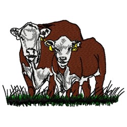 Hereford Cows Embroidery Design | EmbroideryDesigns.com