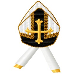 Pope Mitre Embroidery Design | EmbroideryDesigns.com