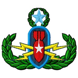 EOD Badge Embroidery Design | EmbroideryDesigns.com
