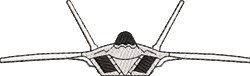 F-22 Jet Embroidery Design | EmbroideryDesigns.com