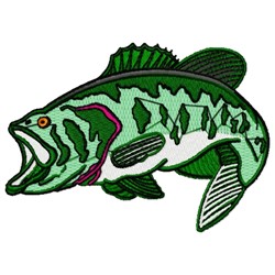 Bass Fish Embroidery Design | EmbroideryDesigns.com