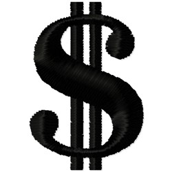 Dollar Sign Embroidery Design | EmbroideryDesigns.com