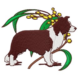 Border Collie Embroidery Design | EmbroideryDesigns.com