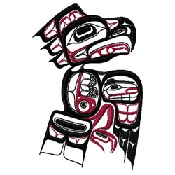 Salish Eagle Embroidery Design | EmbroideryDesigns.com
