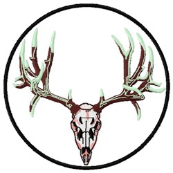 Deer Skull Patch Embroidery Design | EmbroideryDesigns.com