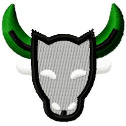Bull Head Embroidery Design | EmbroideryDesigns.com
