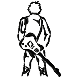 Bruce Springsteen Outline Embroidery Design | EmbroideryDesigns.com