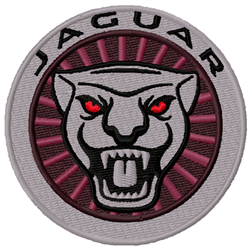 Growling Jaguar Logo Embroidery Design | EmbroideryDesigns.com