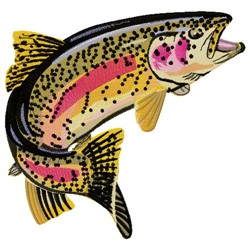 Rainbow Trout Embroidery Design | EmbroideryDesigns.com