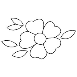 Flower Outline Embroidery Design | EmbroideryDesigns.com