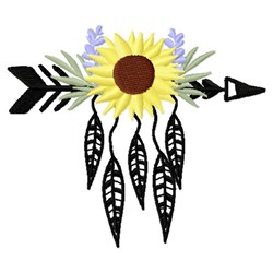 Sunflower Arrow Embroidery Design | EmbroideryDesigns.com