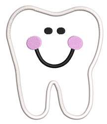 Happy Tooth Embroidery Design | EmbroideryDesigns.com